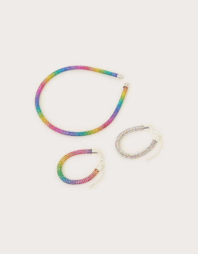 Rainbow Embellished Accessory Set