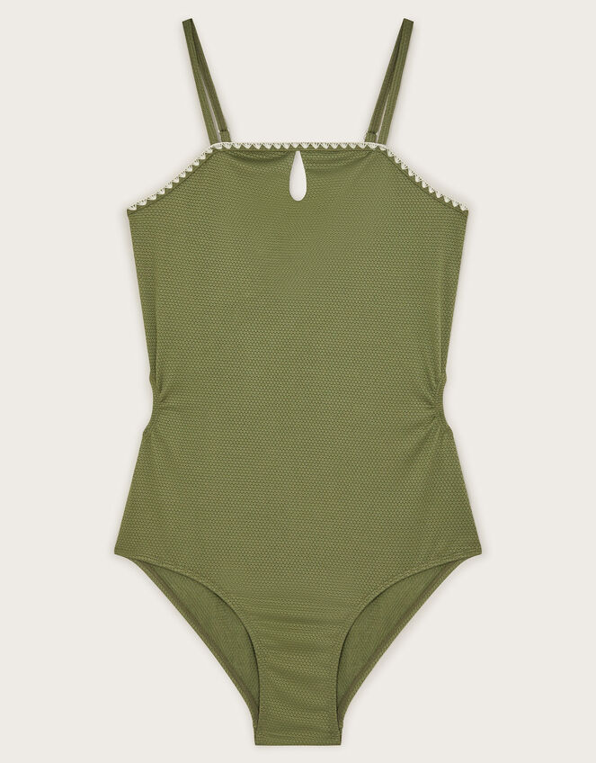 Texture Cut-Out Swimsuit Green | Girls' Beach & Swimwear | Monsoon UK.