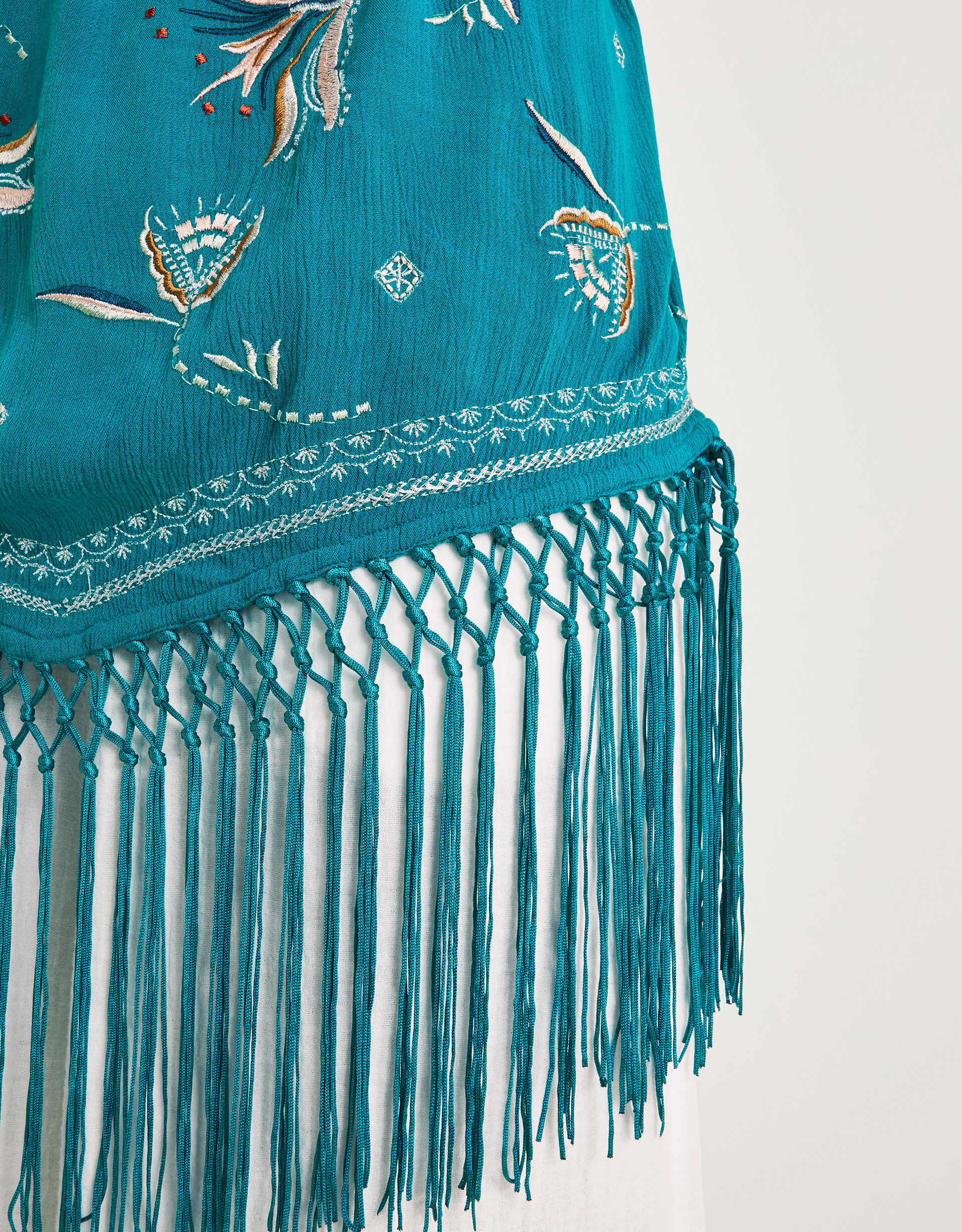 Liza Embellished Tassel Halter Top Teal | Vests, Camisoles And ...