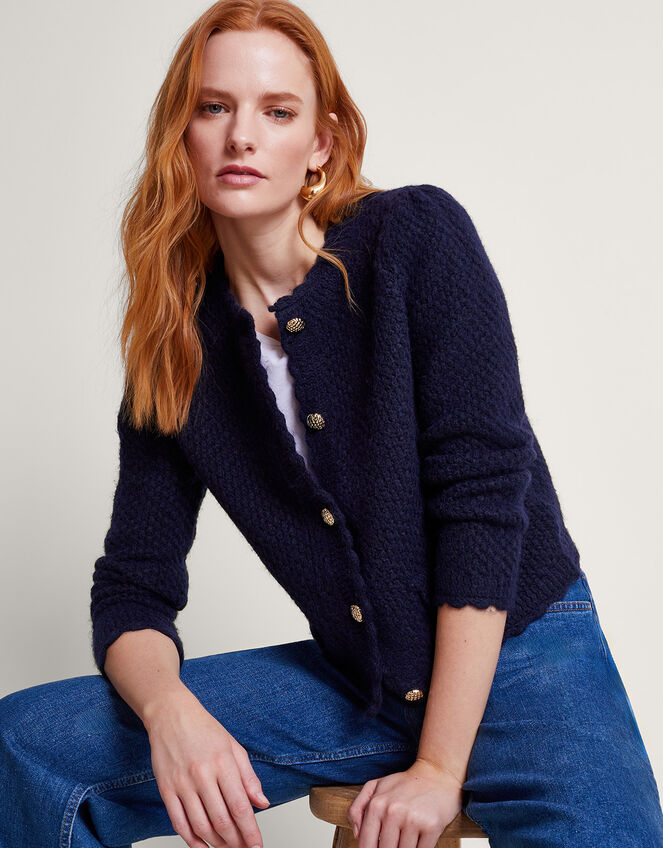 Suki Stitch Cardigan Blue | Cardigans | Monsoon UK.