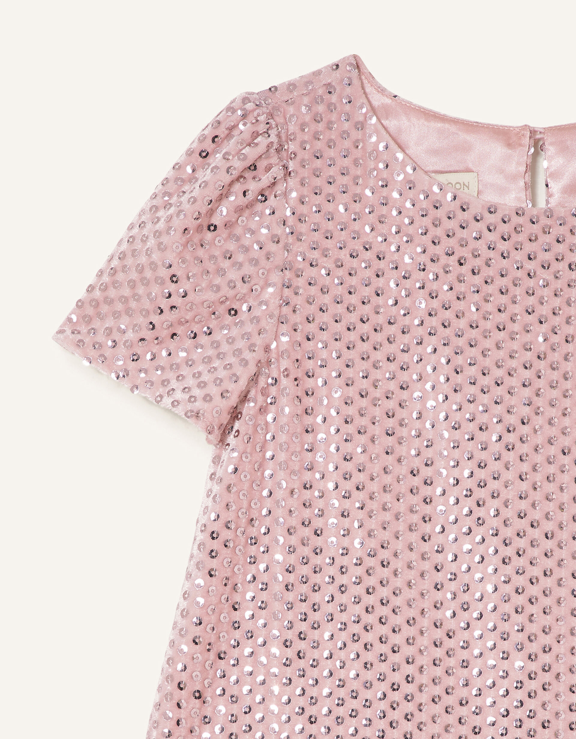 Sequin Velour Dress Pink | Girls' Dresses | Monsoon UK.