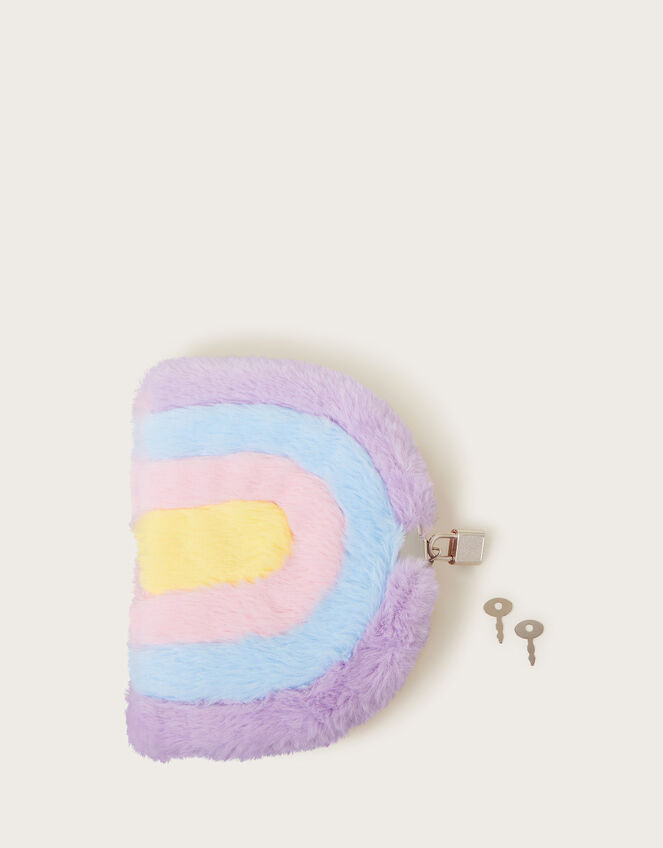 Rainbow Faux Fur Notebook | Accessories | Monsoon UK.