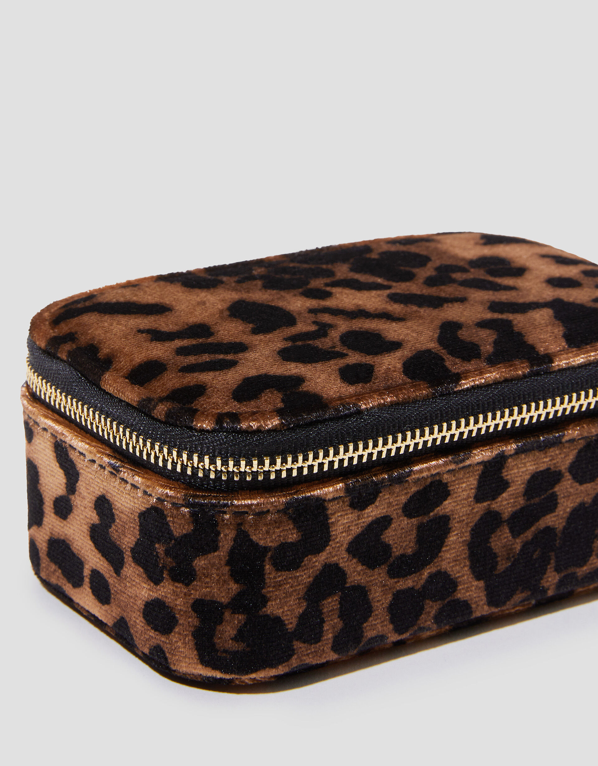 Leopard Print Velvet Jewellery Box | Face & Body | Monsoon UK.