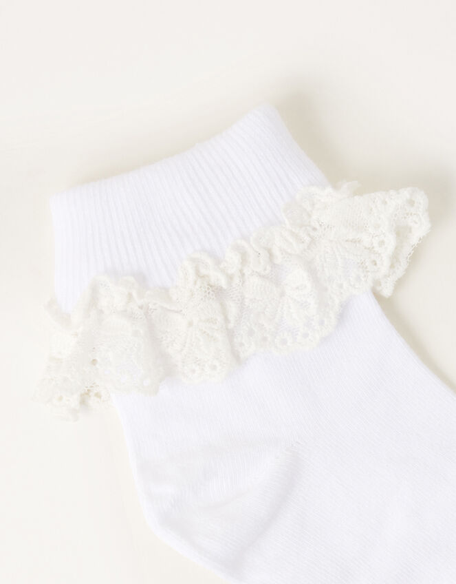 Flower Lace Socks White | Girls' Tights & Socks | Monsoon UK.