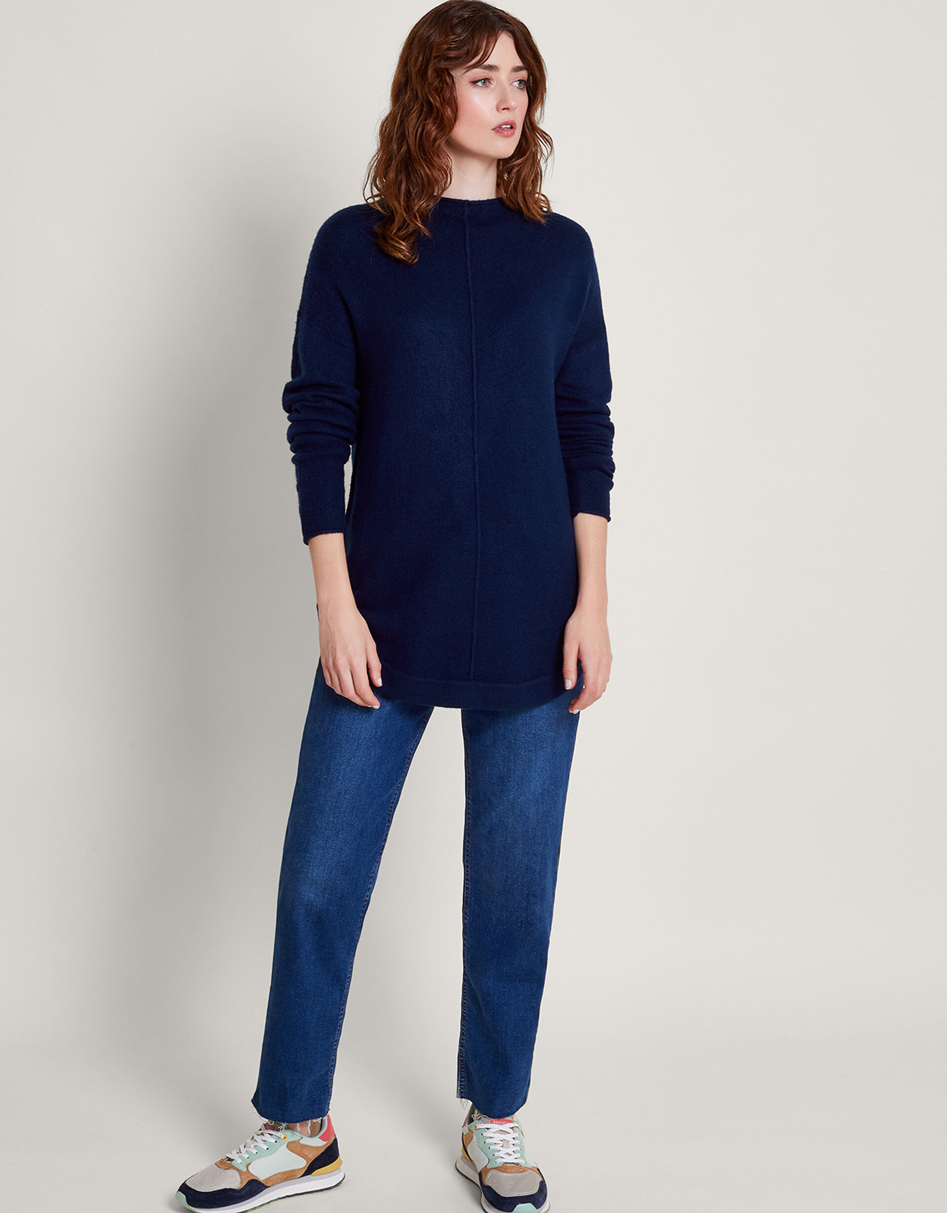 Aria Longline Jumper Blue