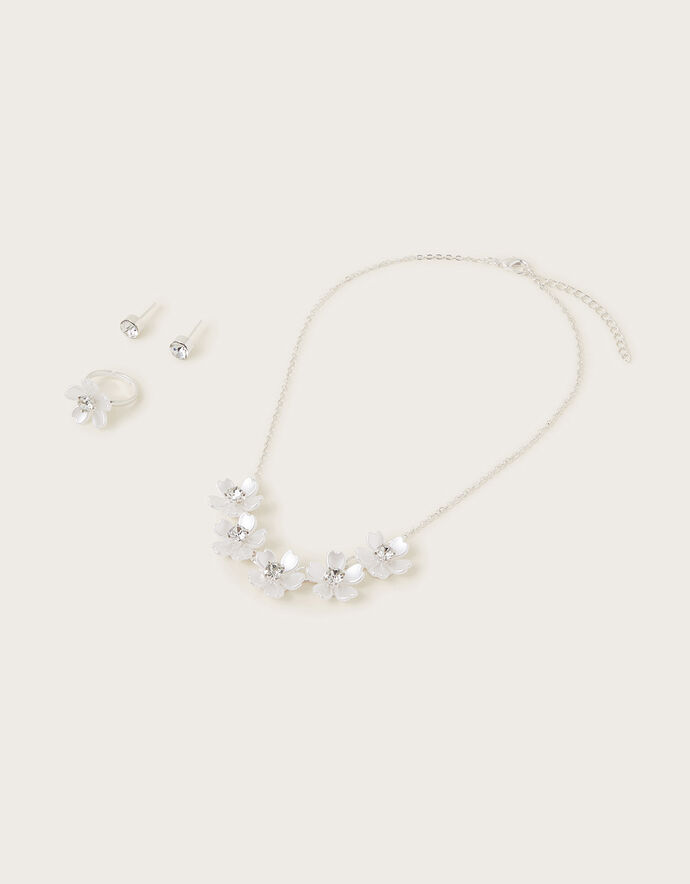 Frosted Flower Jewellery Set | Accessories | Monsoon UK.
