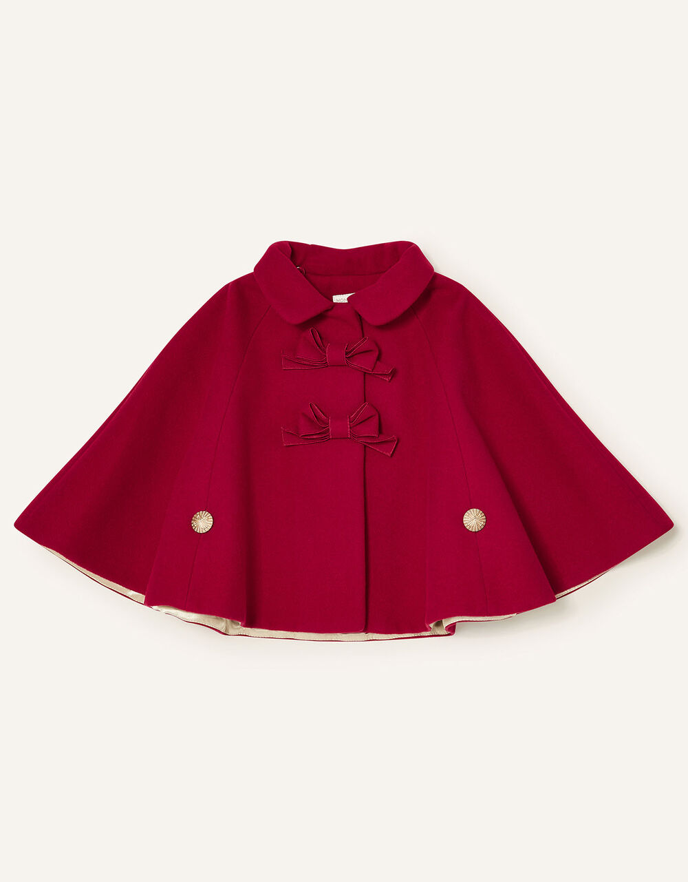 Baby Bow Cape Red | Coats & Jackets | Monsoon UK.