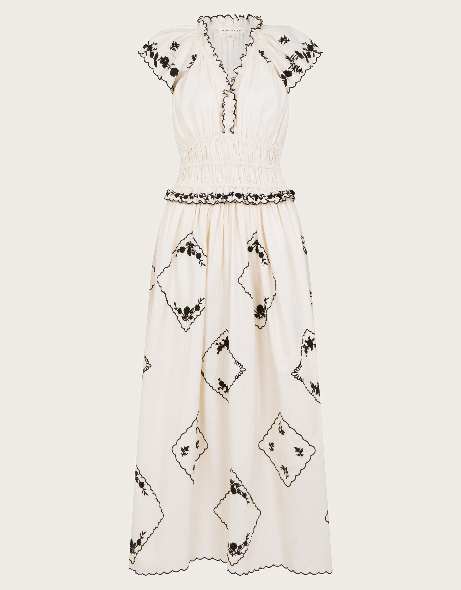 Esther Embroidered Maxi Dress Ivory