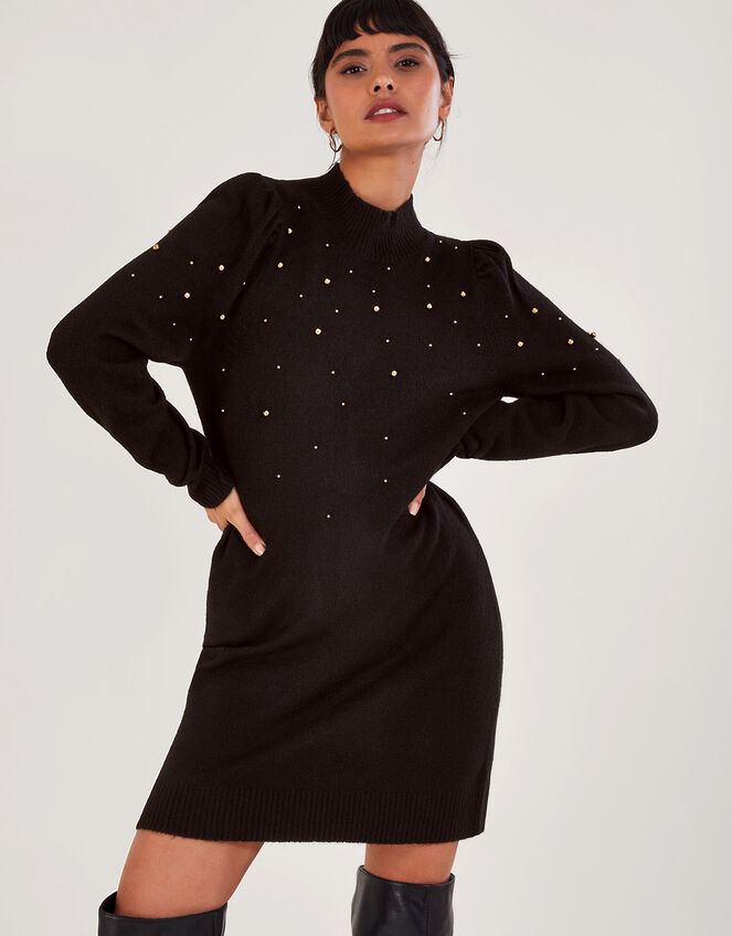 Payal Pearl Dress Black