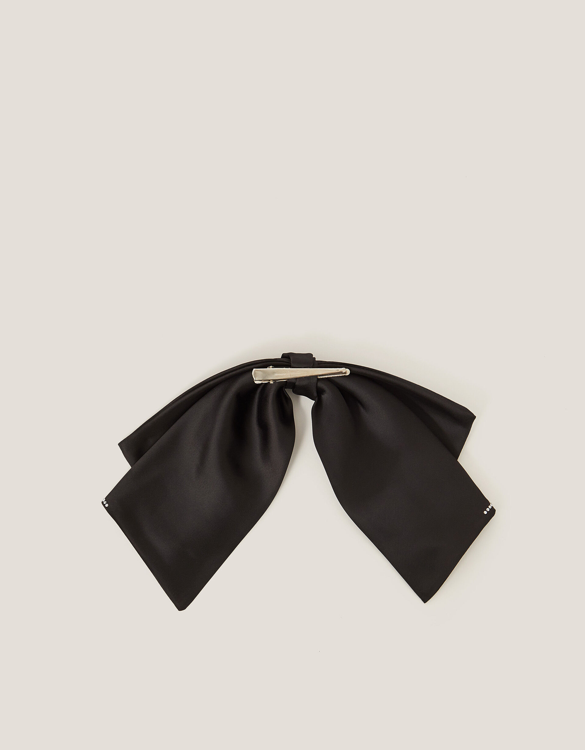 Waterfall Bow Hair Clip Black