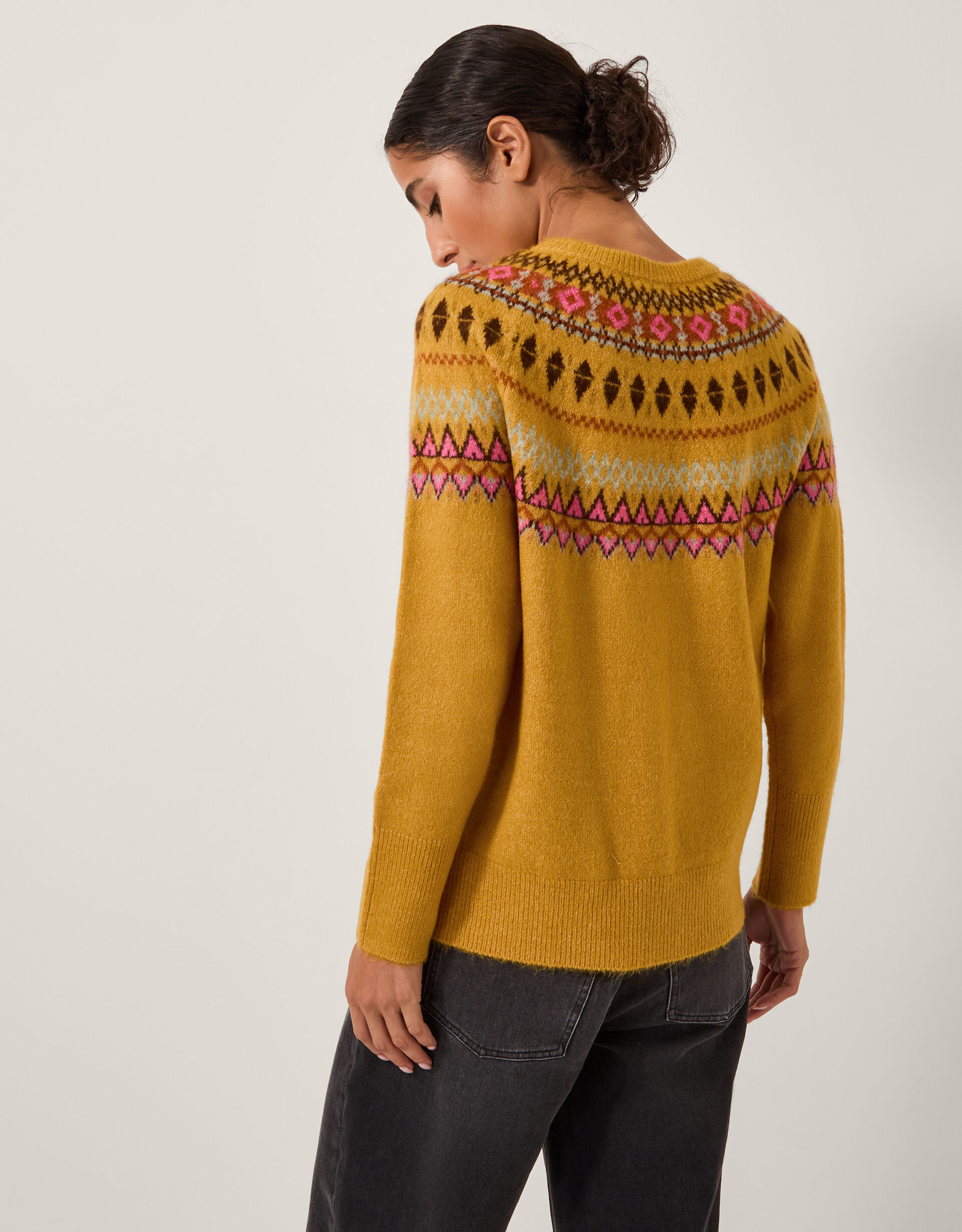 Fran Fair Isle Jumper Yellow | Jumpers | Monsoon UK.