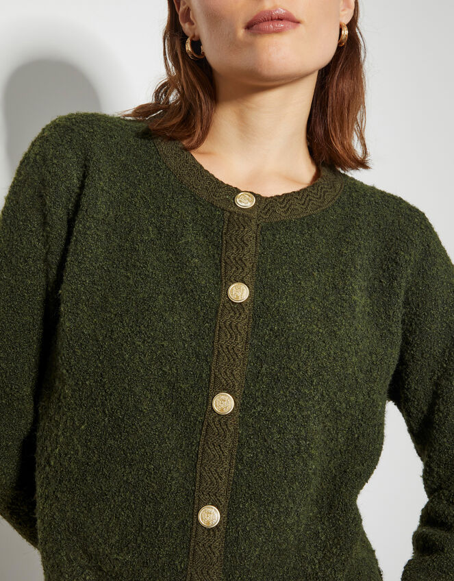 Bevan Boucle Cardigan Green | Cardigans | Monsoon UK.