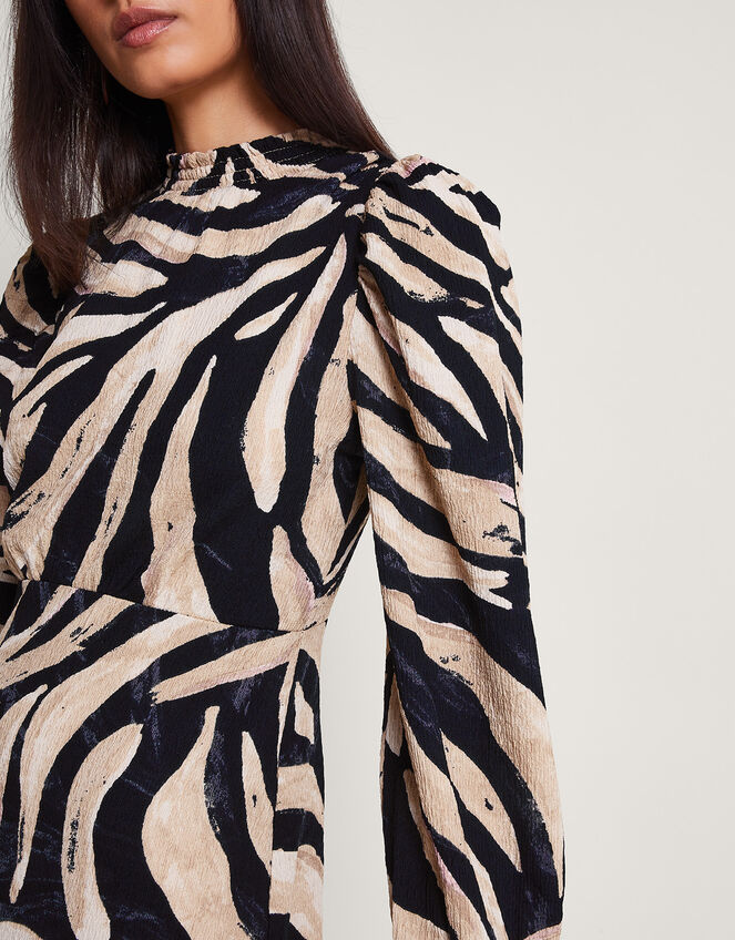 Animal Print Dress Black | Midi Dresses | Monsoon UK.