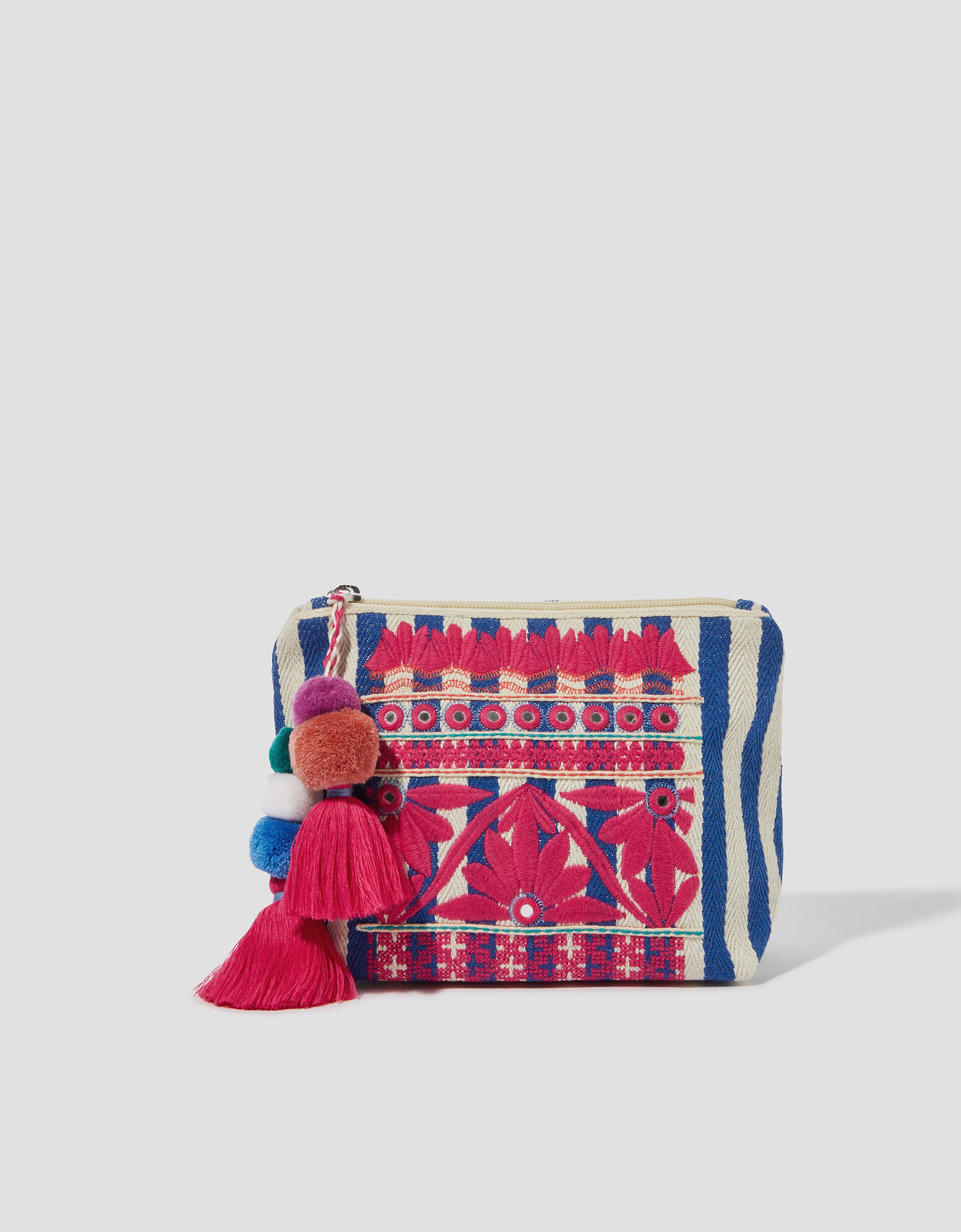 Dara Embroidered Stripe Make Up Bag | Bags & Purses | Monsoon UK.
