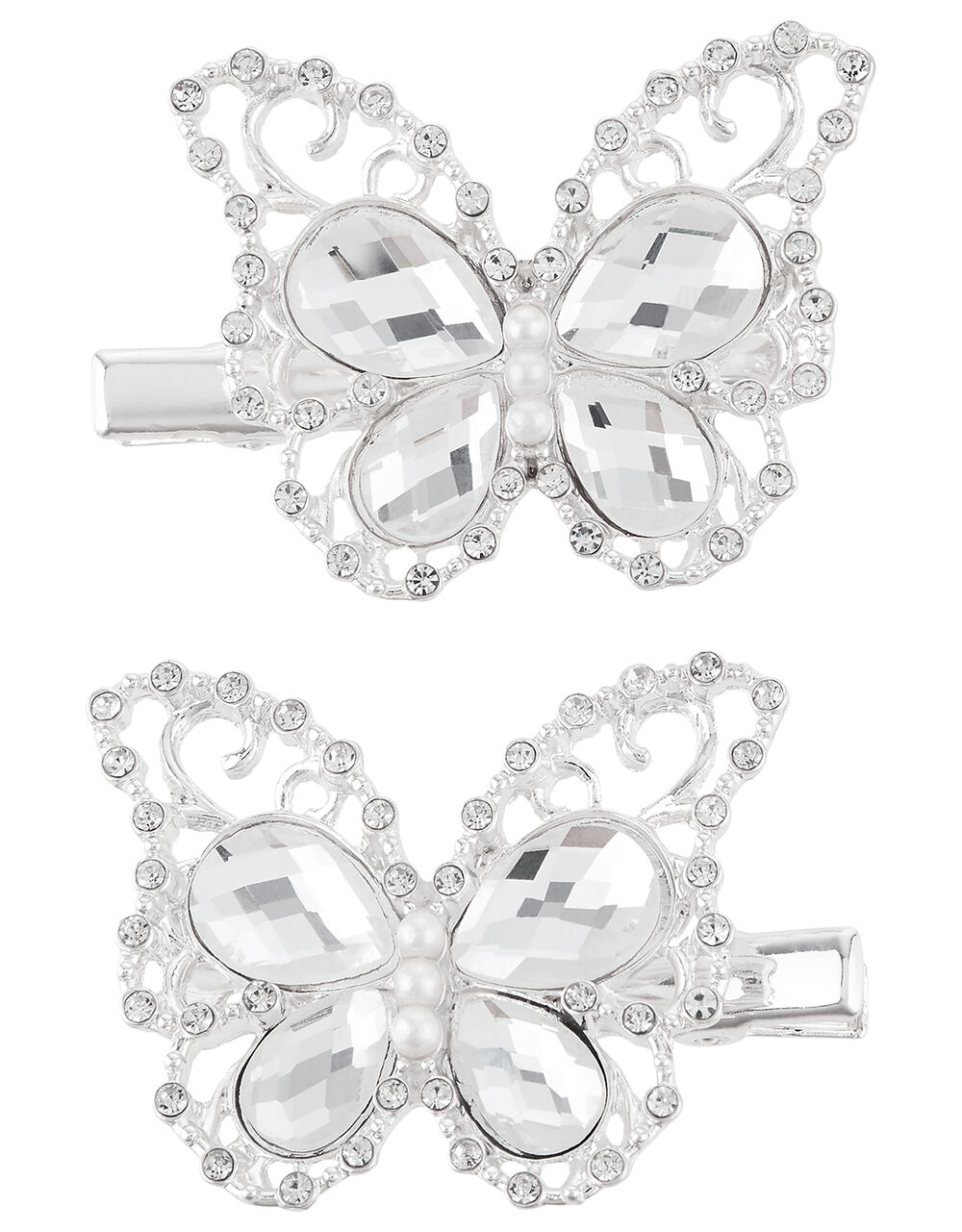 Darlia Gemstone and Diamanté Butterfly Hair Clips | Girls' Hair ...
