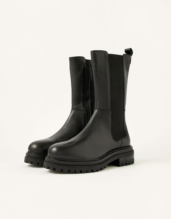Saphira Stomper Leather Boots Black | Women's Shoes | Monsoon UK.