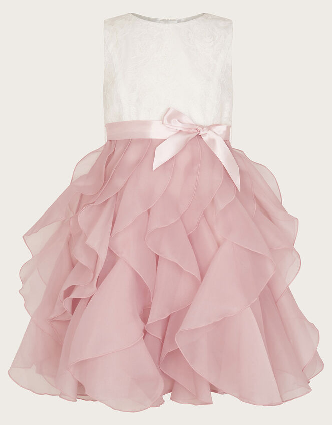 Lace Cancan Ruffle Dress Pink | Girls' Dresses | Monsoon UK.