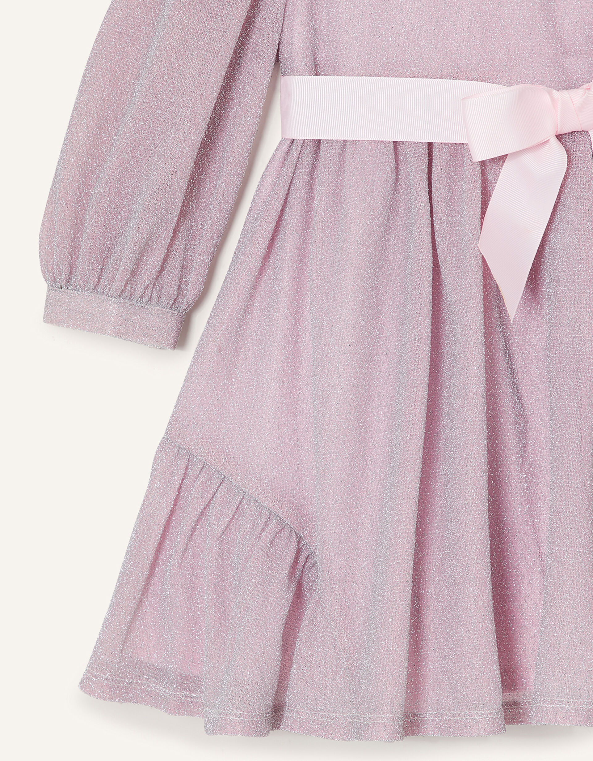 Baby Erin Long Sleeve Sparkle Dress Pink
