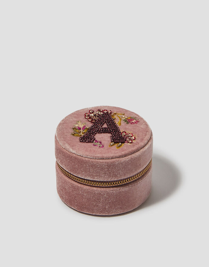 Initial Embellished Jewellery Box Pink | Face & Body | Monsoon UK.