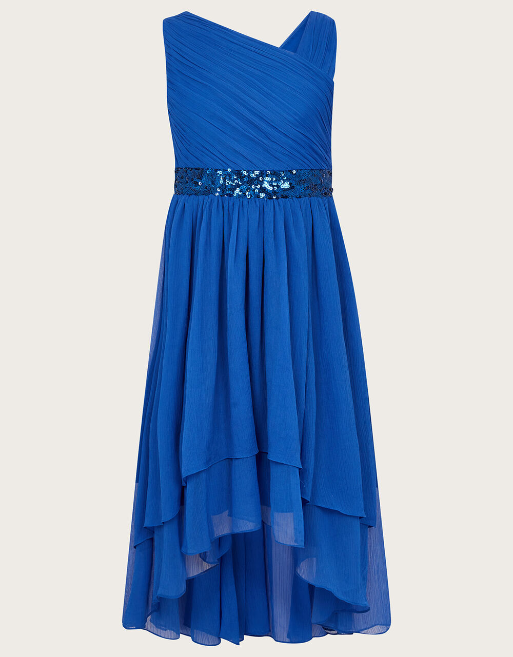 Abigail One-Shoulder Prom Dress Blue | Girls' Dresses | Monsoon UK.
