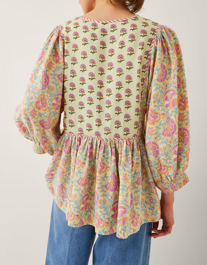 Betty Mix Floral Print Top Yellow | Tops & T-shirts | Monsoon UK.