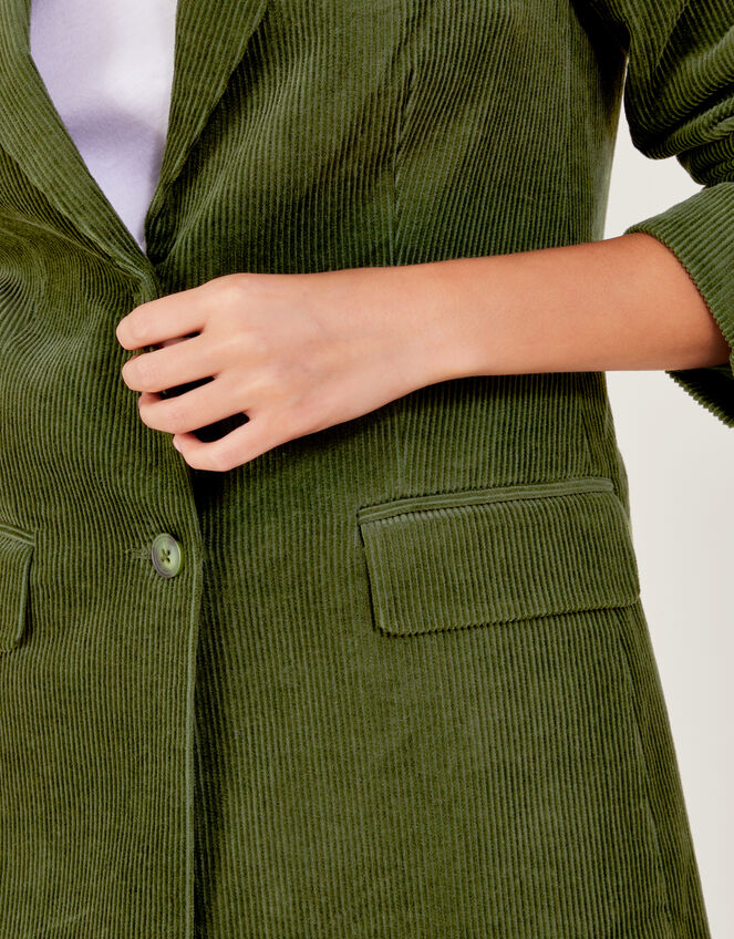 Cord Blazer Suit Jacket Green