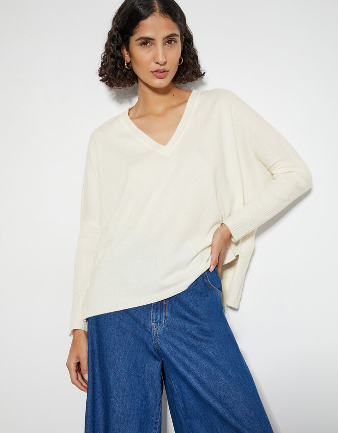 Vicki V-Neck Jumper Ivory | Jumpers | Monsoon UK.