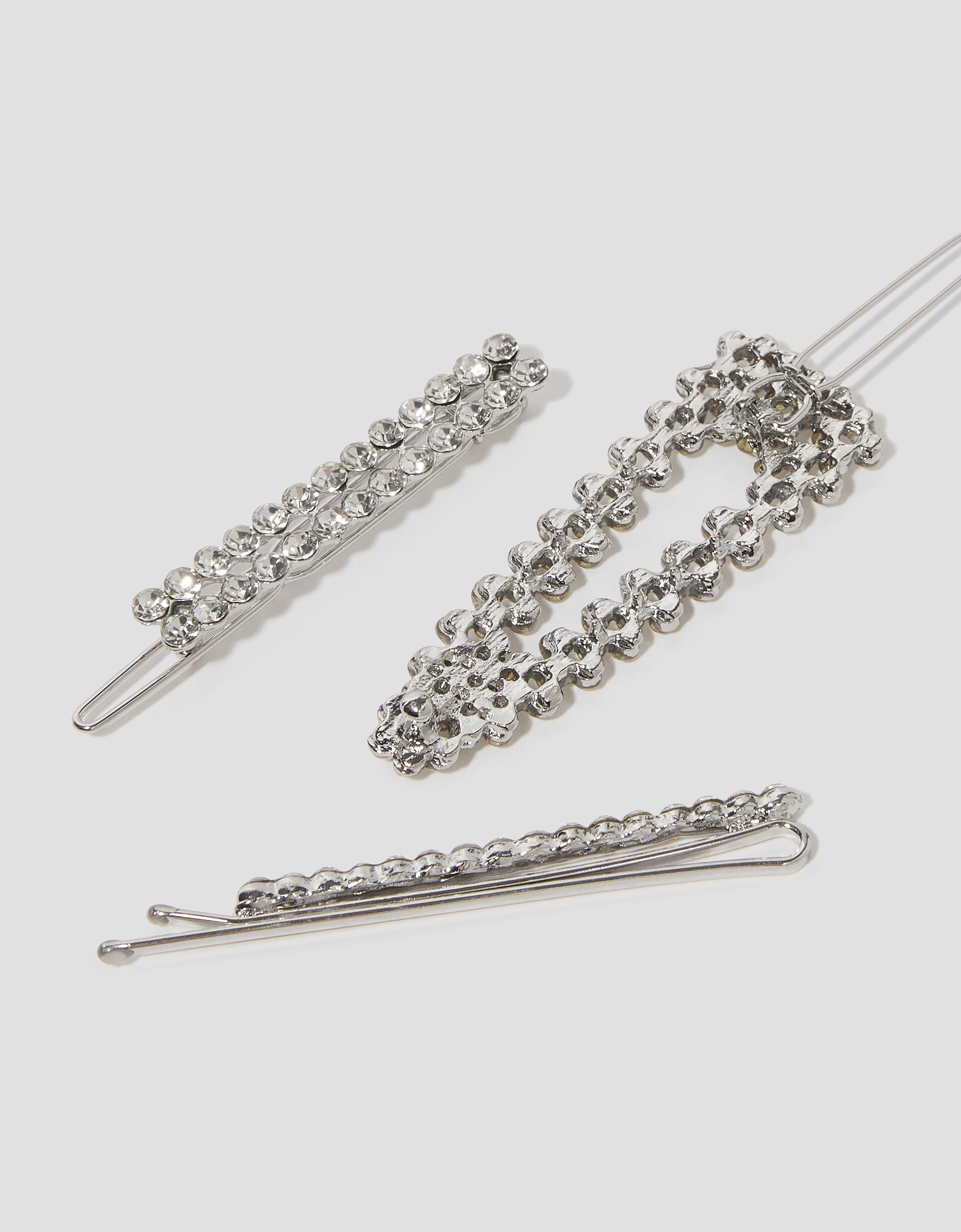 3-Pack Mix Diamante Hair Slides | Headbands & Hair Accessories ...