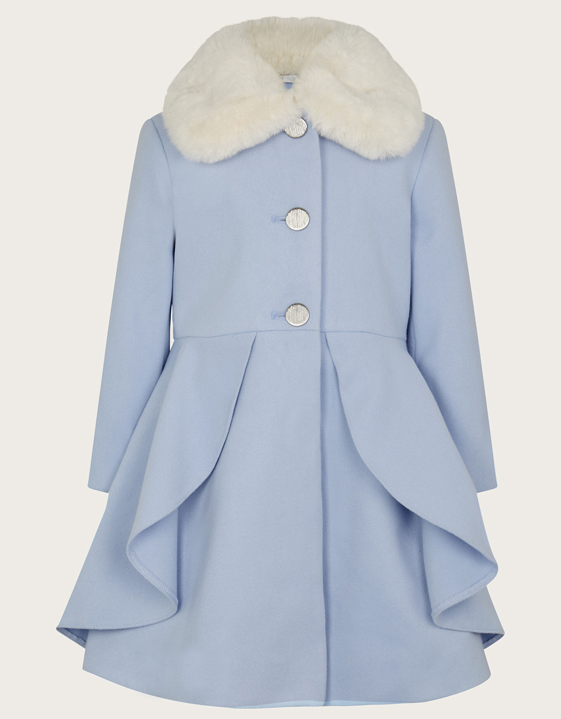 Skirted Twirl Smart Coat Blue | Girls' Coats & Jackets | Monsoon UK.