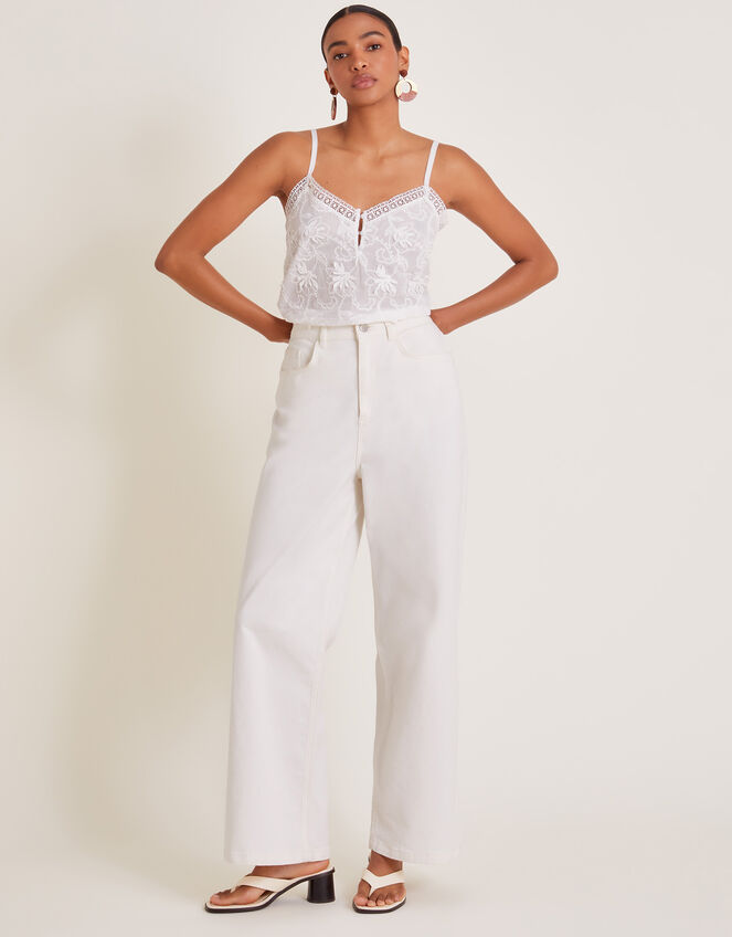 Rosie Embroidered Cami Top White | Vests, Camisoles And Sleeveless Tops ...